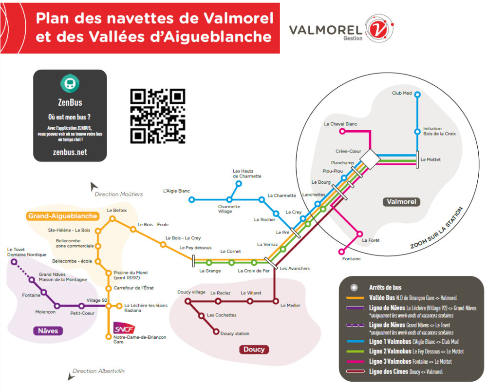 Lignes de navettes gratuites - Valmorel
